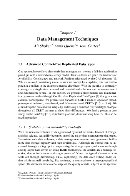 (PDF) Data management techniques