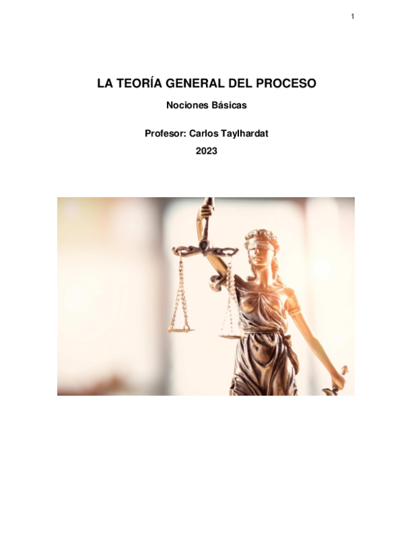 (PDF) LA TEORÍA GENERAL DEL PROCESO 2023