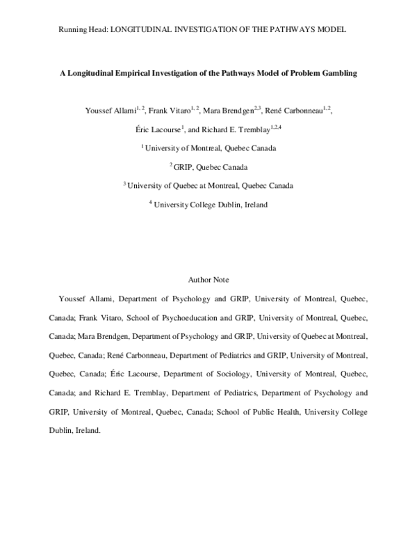 (PDF) A Longitudinal Empirical Investigation of the Pathways Model of ...
