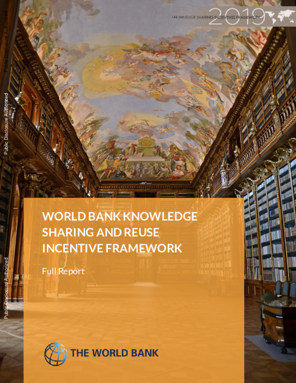 (PDF) World Bank Knowledge Sharing and Reuse Incentive Framework