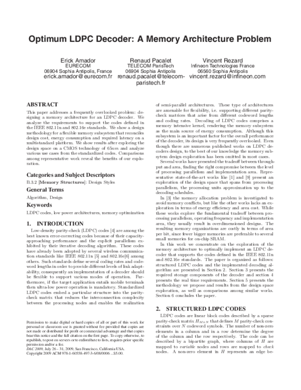 (PDF) Optimum LDPC decoder