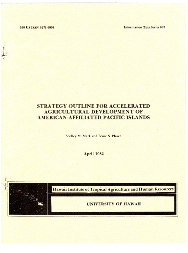 (PDF) Strategy outline for accelerated agricultural development of ...