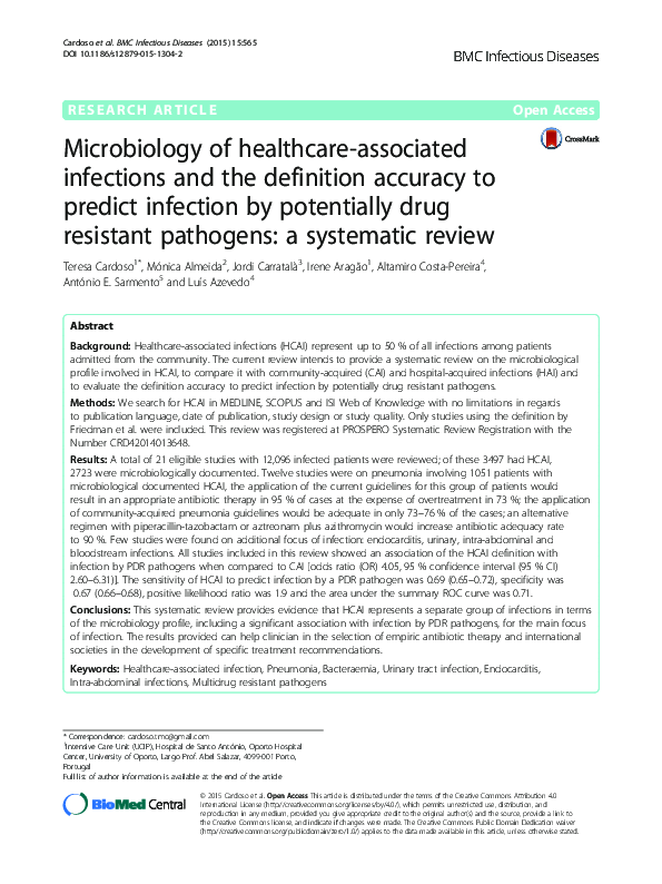 (PDF) Microbiology of healthcare-associated infections and the ...