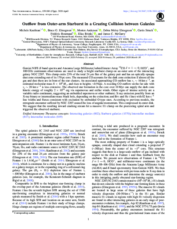 (PDF) Outflow from Outer-arm Starburst in a Grazing Collision between ...