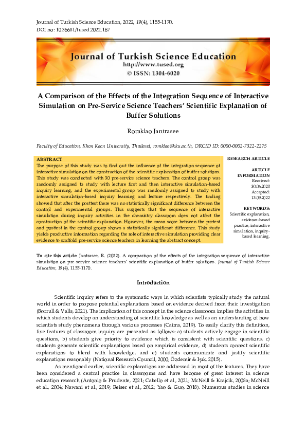 (PDF) A Comparison of the Effects of the Integration Sequence of ...
