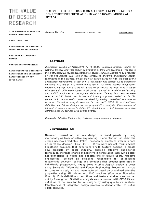(PDF) Design of textures based on affective engineering for competitive ...