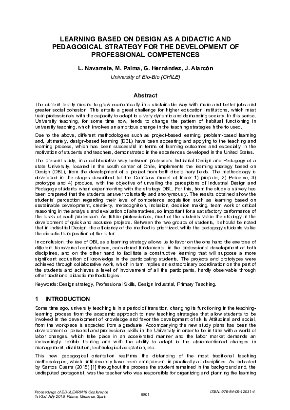 (PDF) Learning Based on Design as a Didactic and Pedagogical Strategy for the Development of ...