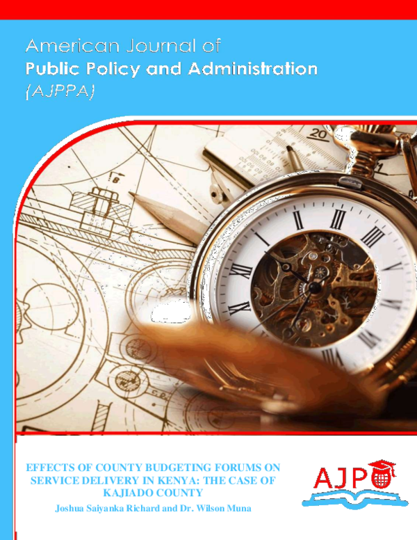 (PDF) Effects of County Budgeting Forums on Service Delivery in Kenya ...