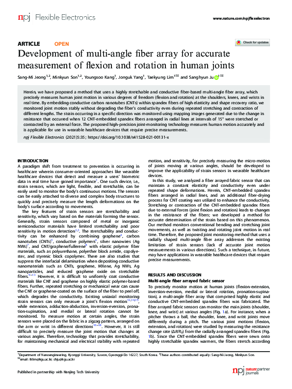 (PDF) Development of multi-angle fiber array for accurate measurement of flexion and rotation in ...