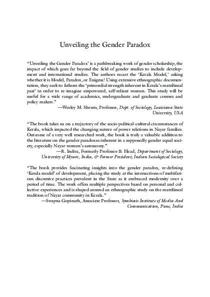 (PDF) Unveiling the Gender Paradox