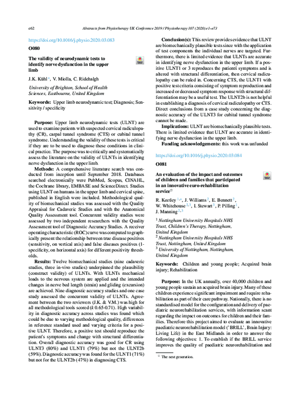 (PDF) The validity of neurodynamic tests to identify nerve dysfunction ...