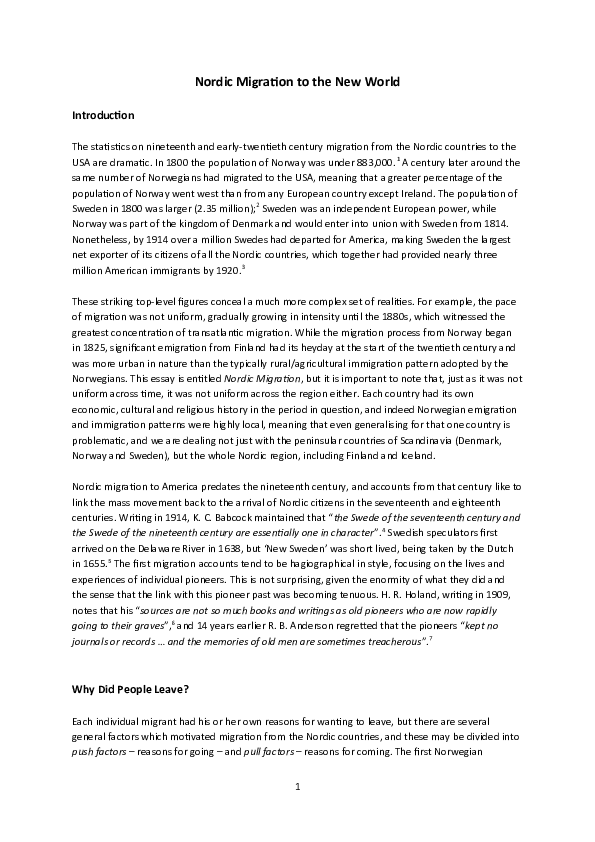 (DOC) Nordic migration to the New World | Andrew Linn - Academia.edu