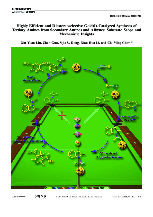 (PDF) Highly Efficient and Diastereoselective Gold(I)-Catalyzed ...