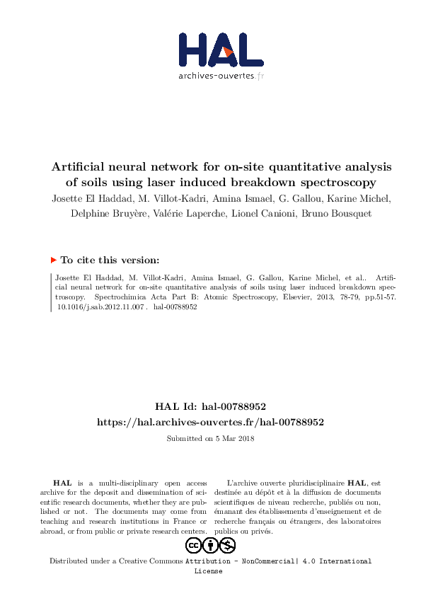 (PDF) Artificial neural network for on-site quantitative analysis of soils using laser induced ...