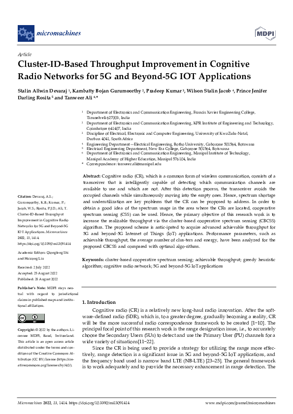 (PDF) Cluster-ID-Based Throughput Improvement in Cognitive Radio Networks for 5G and Beyond-5G ...
