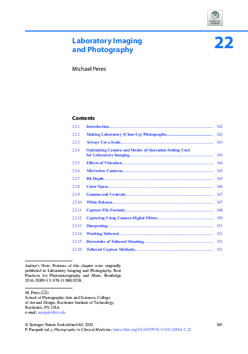 (PDF) Laboratory Imaging and Photography