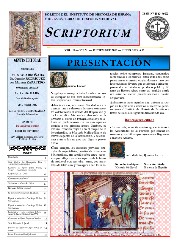 (PDF) Scriptorium, Nº 4, 2012 (número completo)