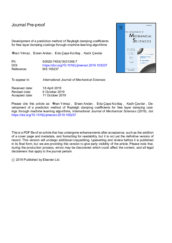 (PDF) Development of a prediction method of Rayleigh damping ...