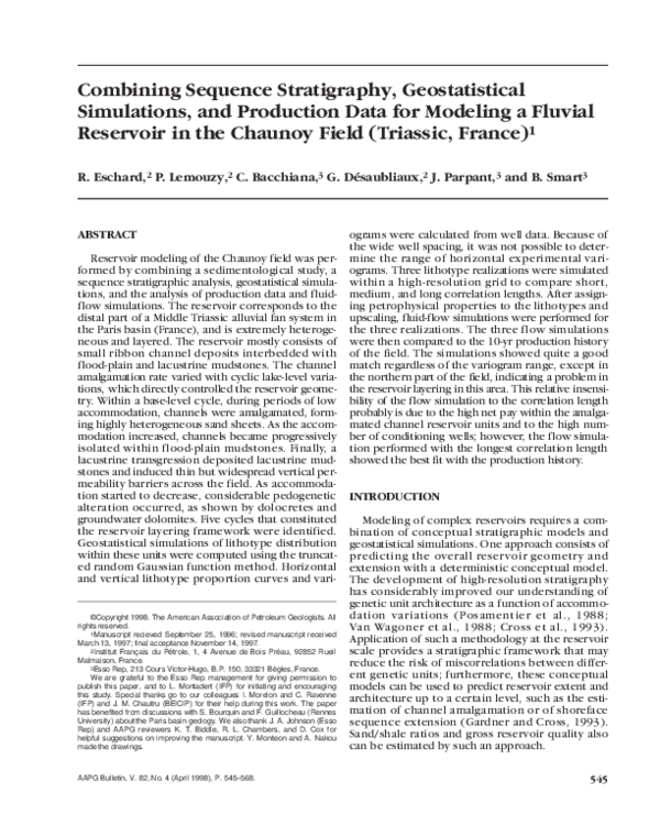 (PDF) Combining Sequence Stratigraphy, Geostatistical Simulations, and Production Data for ...