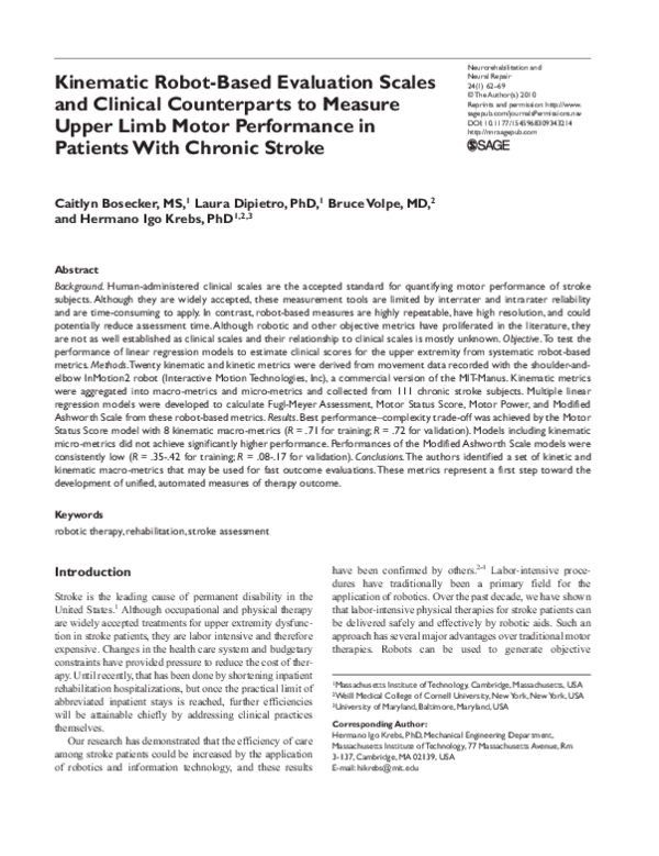 (PDF) Kinematic Robot-Based Evaluation Scales and Clinical Counterparts ...