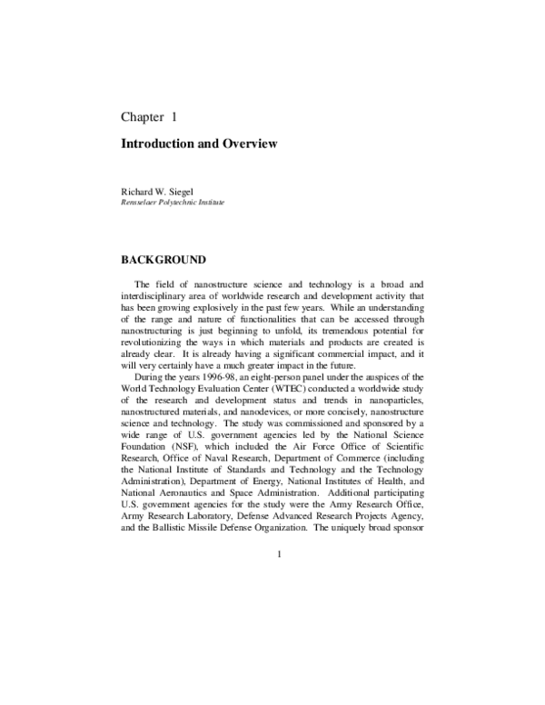 (PDF) 1 Introduction and Overview