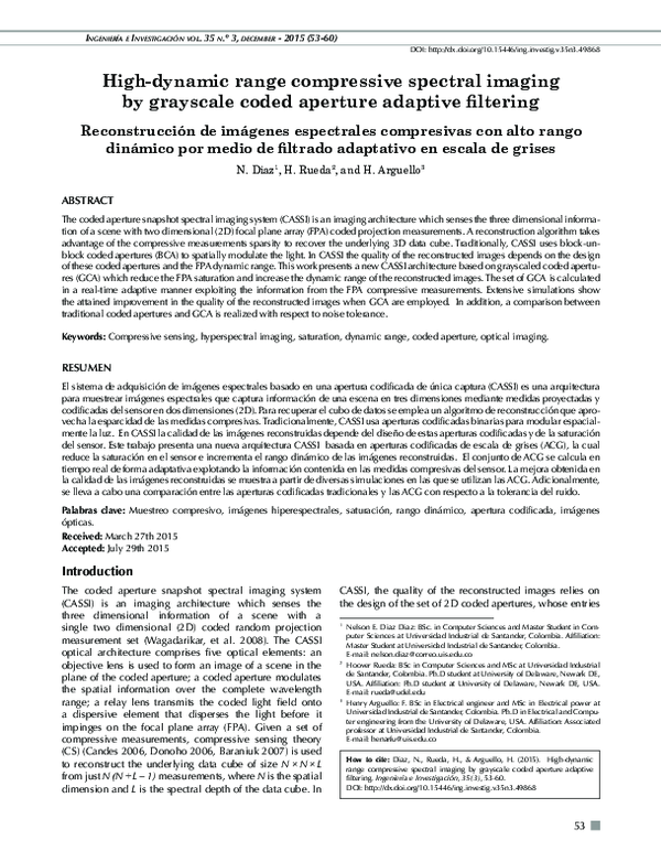 (PDF) High-dynamic range compressive spectral imaging by grayscale ...