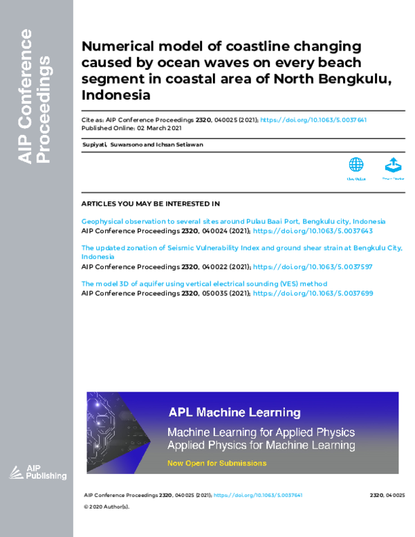 (PDF) Numerical model of coastline changing caused by ocean waves on ...