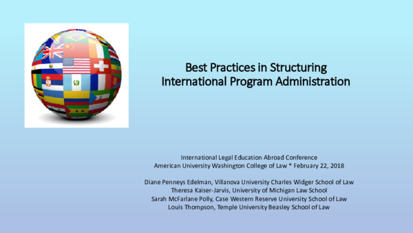 (PDF) Best Practices in Structuring International Program Administration
