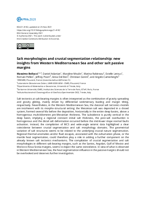 Salt morphologies and crustal segmentation relationship: new insights ...