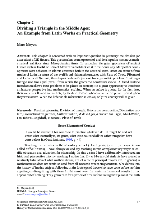 (PDF) Dividing a Triangle in the Middle Ages: An Example from Latin ...