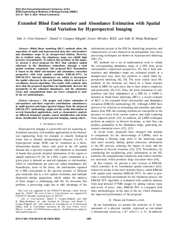 (PDF) Extended Blind End-member and Abundance Estimation with Spatial Total Variation for ...