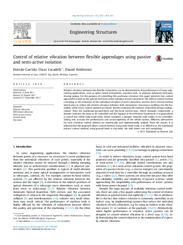 (PDF) Control of relative vibration between flexible appendages using passive and semi-active ...
