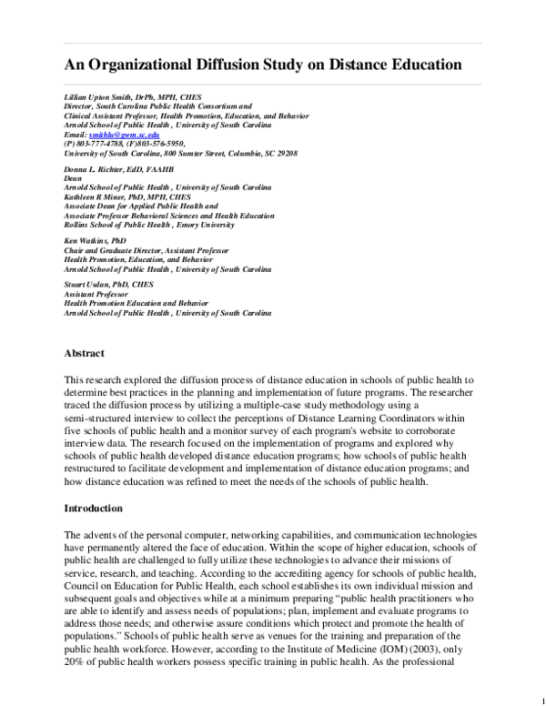 (PDF) Health Promotion Education and Behavior