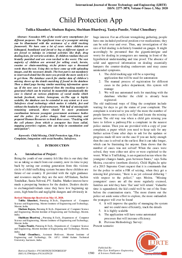 (PDF) Child Protection App