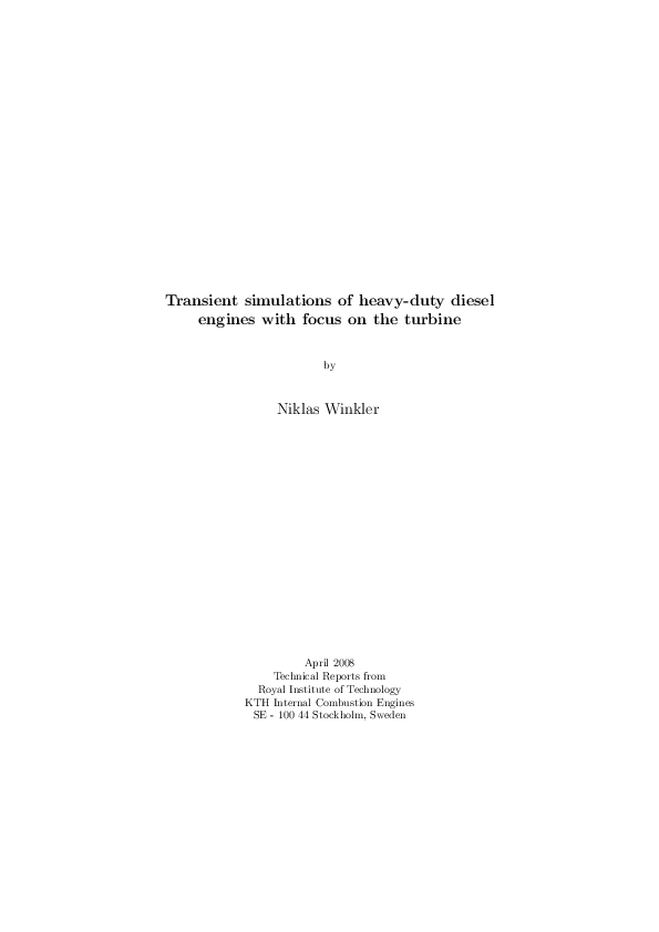(PDF) Simulations and Measurements of a Two-Stage Turbocharged Heavy ...