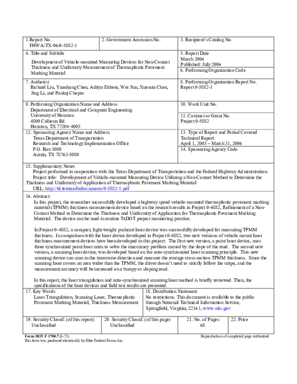 (PDF) Development of Vehicle-Mounted Measuring Devices for Non-Contact ...