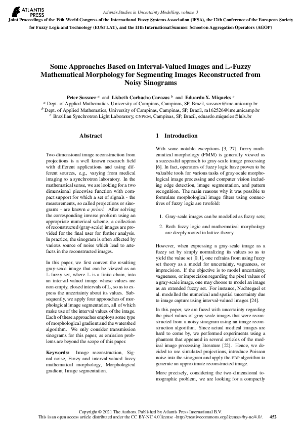(PDF) Some Approaches Based on Interval-Valued Images and L-Fuzzy Mathematical Morphology for ...