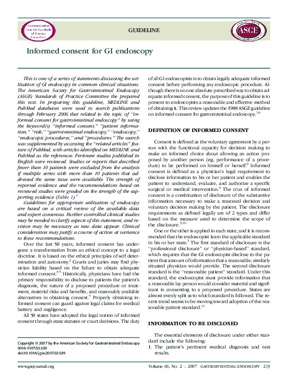 (PDF) Informed consent for GI endoscopy