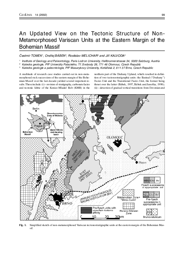 (PDF) An Updated View on the Tectonic Structure of Non Metamorphosed ...