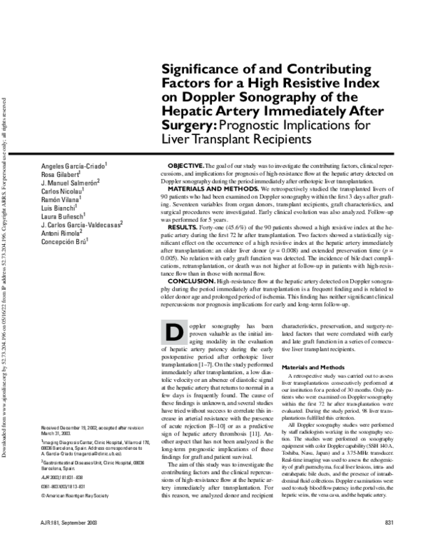 (PDF) Significance of and Contributing Factors for a High Resistive ...
