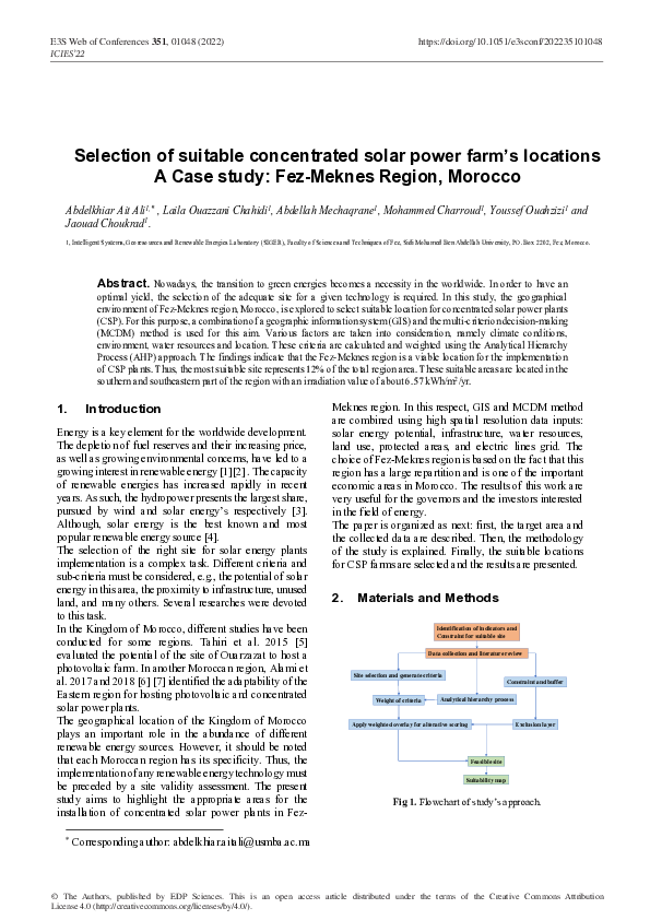 (PDF) Selection of suitable concentrated solar power farm’s locations A ...
