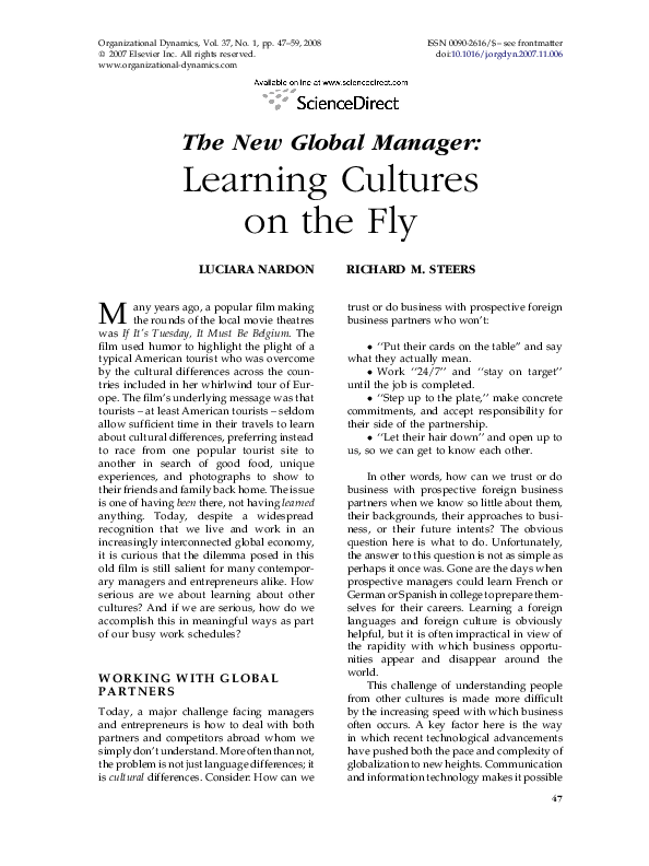 (PDF) The New Global Manager
