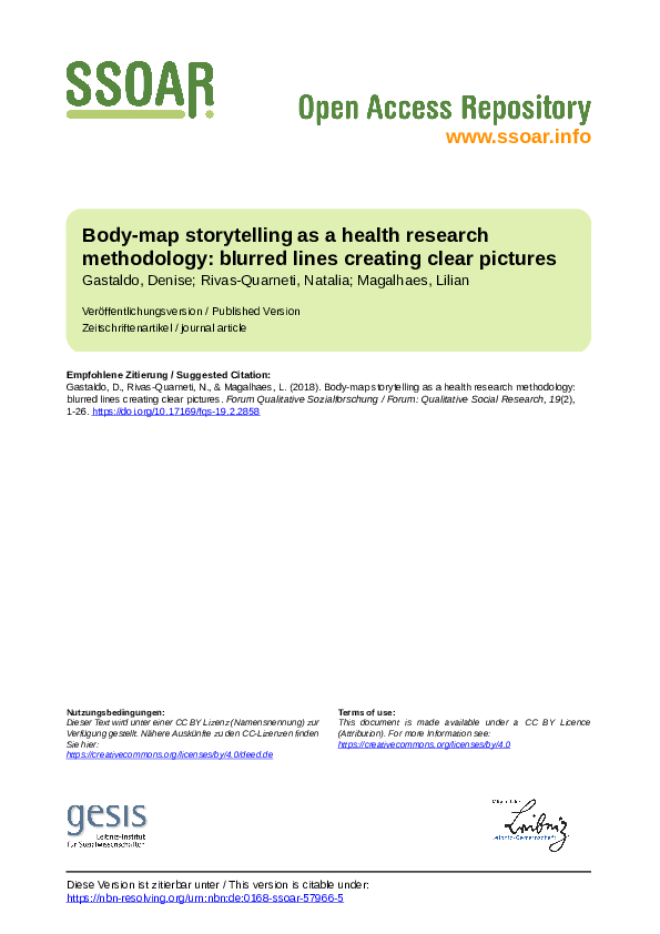 (PDF) Body-Map Storytelling as a Health Research Methodology: Blurred ...