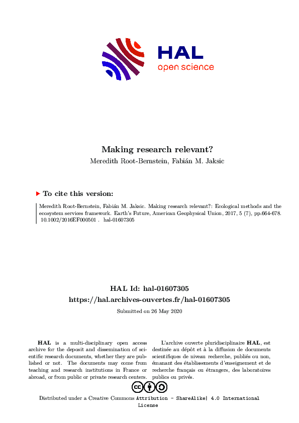 (PDF) Making Research Relevant
