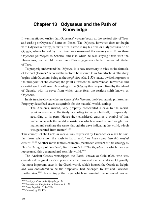 (PDF) Odysseus and the Path of Knowledge - Ch.13 of Seeds of Western ...