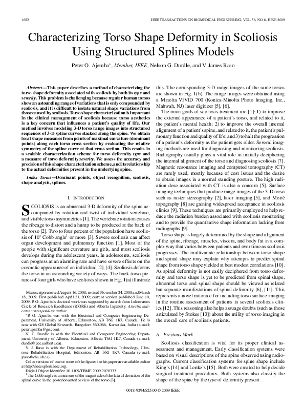 (PDF) Characterizing Torso Shape Deformity in Scoliosis Using ...