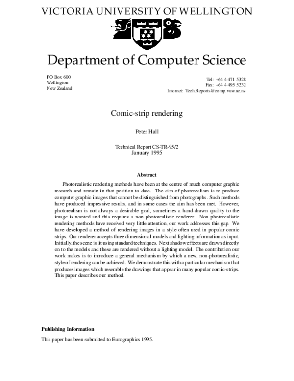 (PDF) Comic-strip rendering
