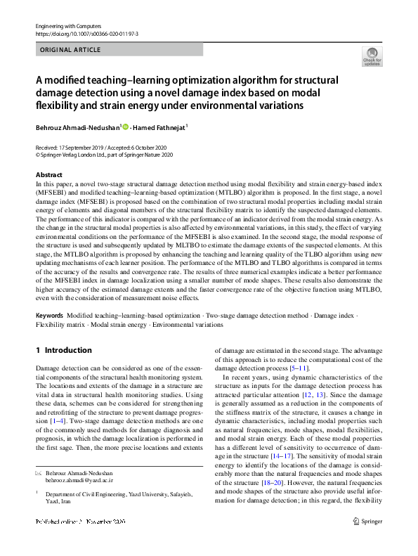 Pdf A Modified Teaching Learning Optimization Algorithm For