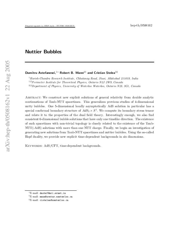 (PDF) Nuttier bubbles