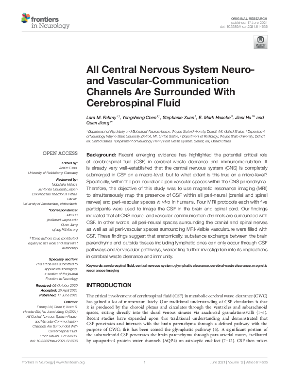 (PDF) All Central Nervous System Neuro- and Vascular-Communication ...